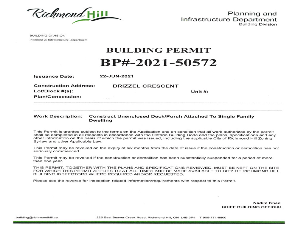 Engineering & Building permit Service's Across Toronto and GT